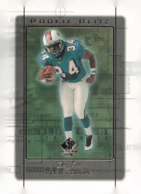 1999 SP Authentic Cecil Collins #RB19 Rookie Blitz Miami Dolphins 1A | eBay