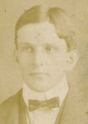 YOUNG MAN, STIFF COLLAR, BOW TIE. CIRCA 1900. | eBay Australia