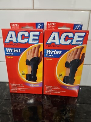 2 Pack *NEW IN BOX* Ace Wrist Brace Deluxe, Left Hand-LG/XL 207257 | eBay