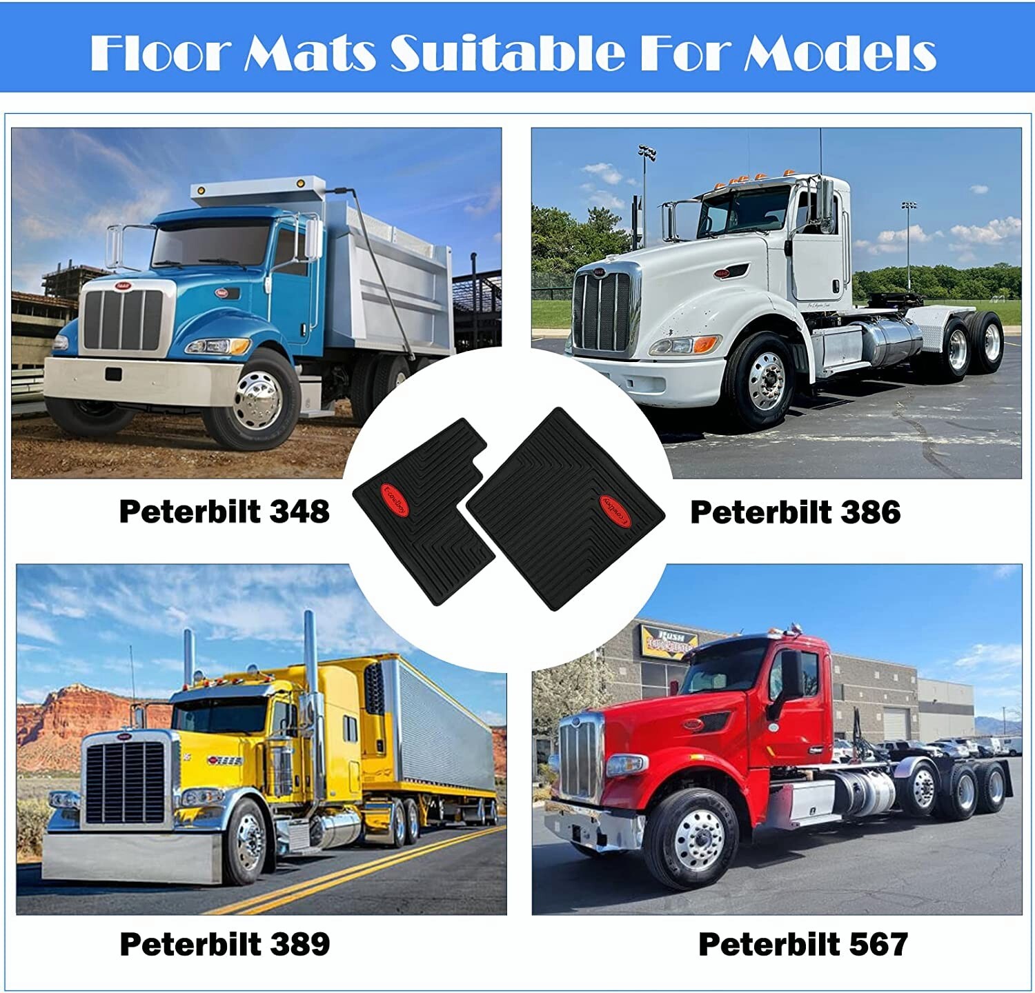 Slush Floor mat for Peterbilt cab 567, 389, 348 and 386 Models | eBay