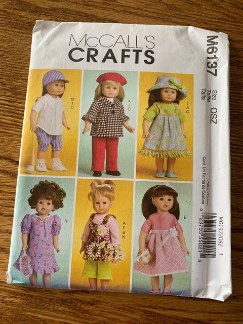 McCall Sewing Patterns Uncut 18" Doll Clothes You Choose Pattern ...