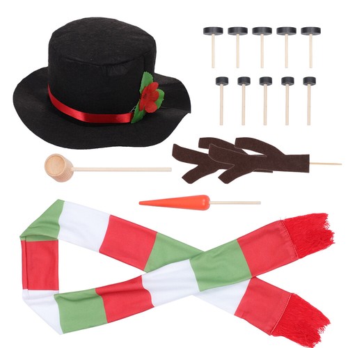 1 Set Lovely Snowman Decor Props Kit Snowman Building Kit Xmas Making ...