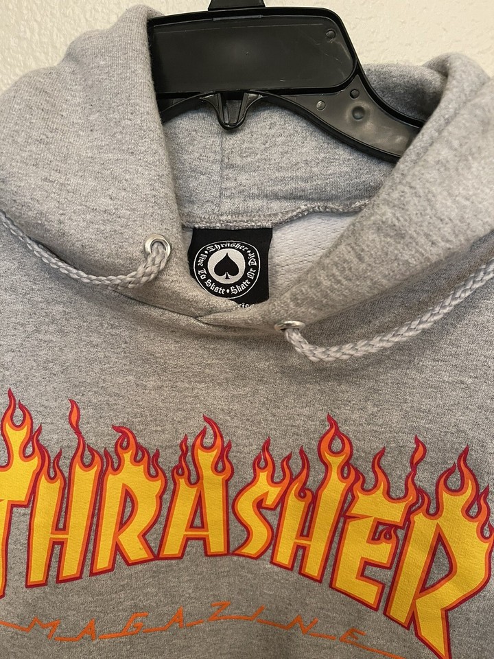 Thrasher Magazine Flame Logo Hoodie Sweatshirt Men S Skateboarding ...