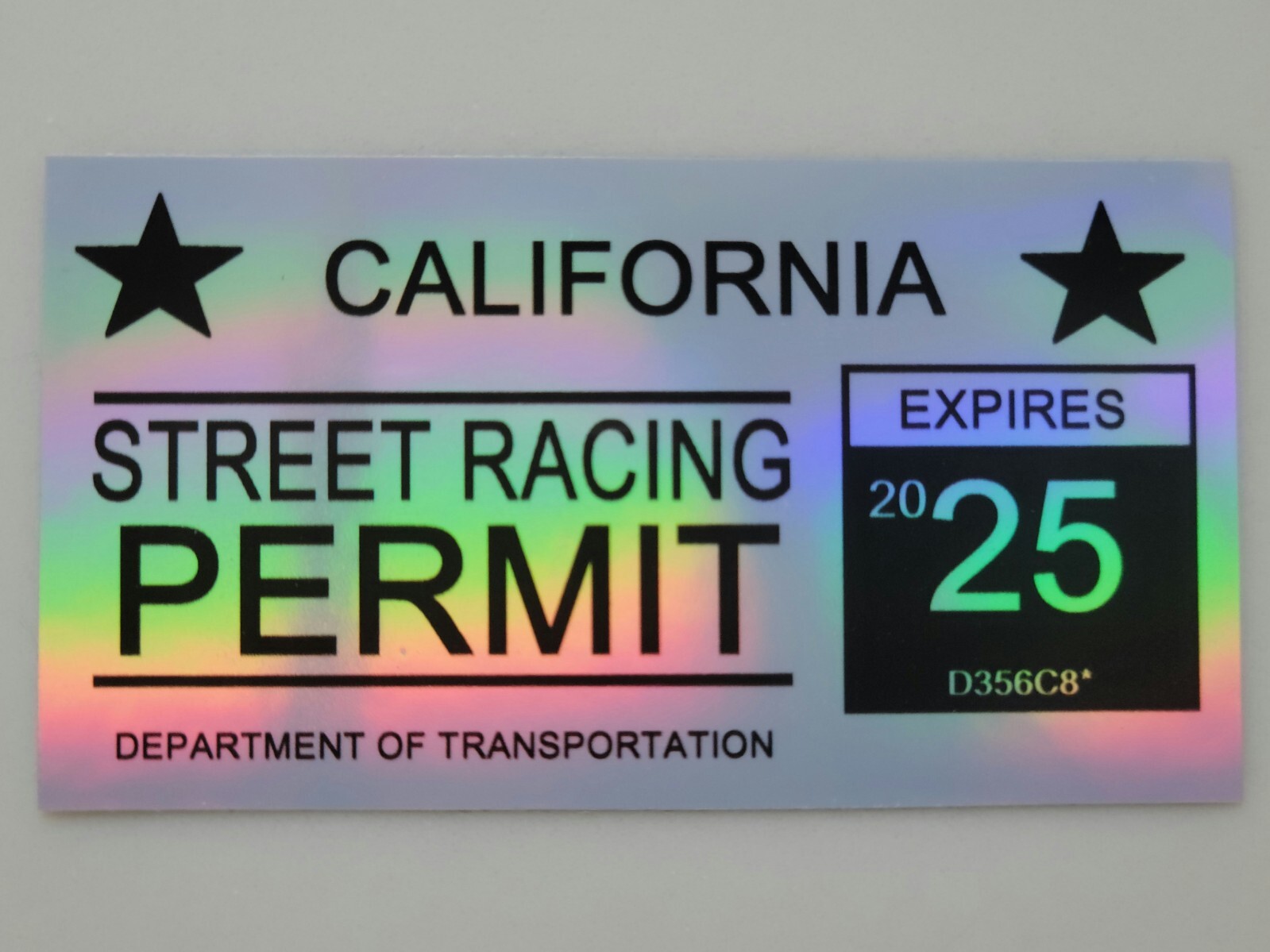 (3 Pack) Street Racing Permit Sticker HOLOGRAPHIC | eBay