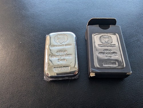 5 oz Germania Mint Cast Silver Bar .9999 Pure Silver (Sealed Bar New ...