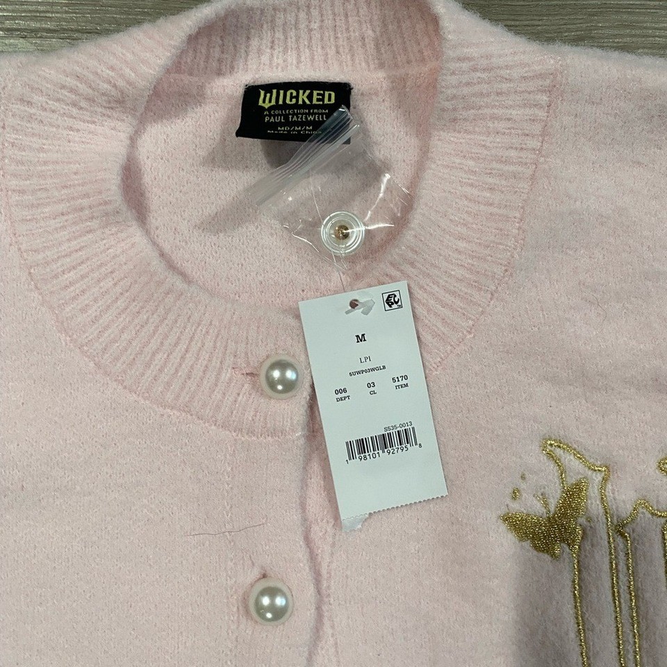 Wicked x Paul Tazewell Target Collab Pink Glinda Cardigan - M | eBay