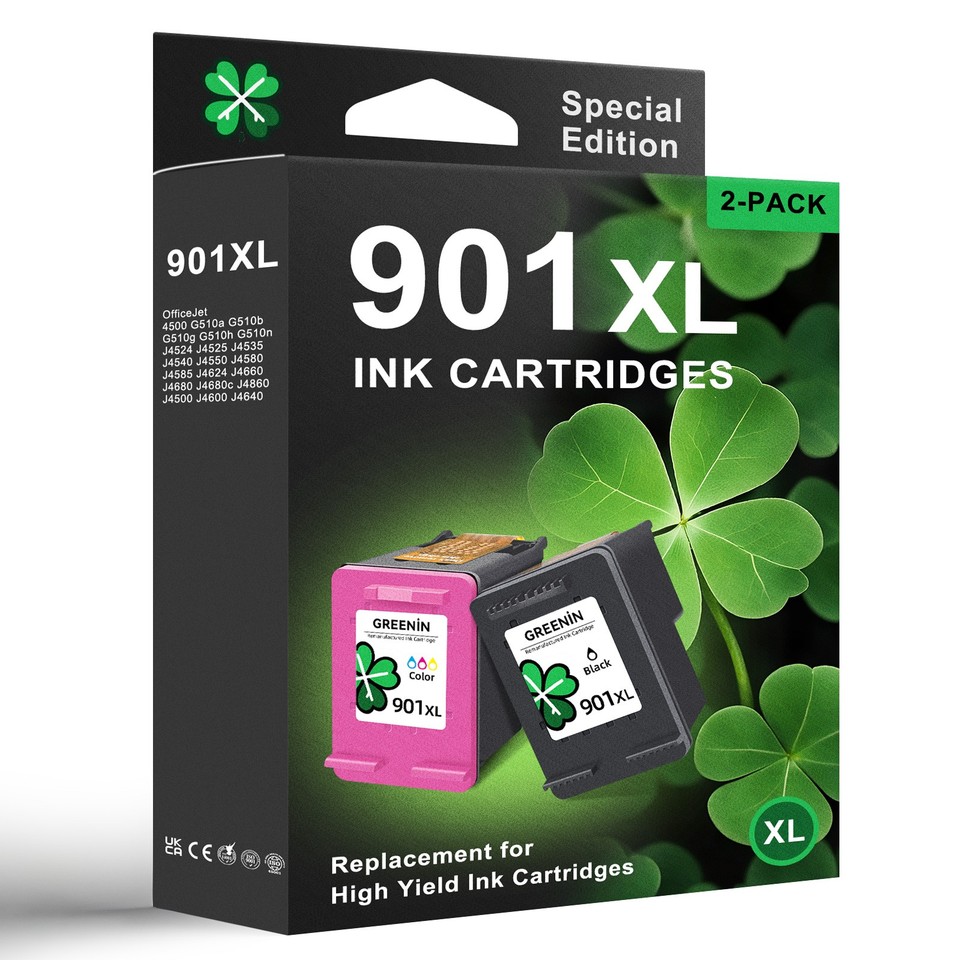 901XL Ink Cartridge For HP 901 Officejet 4500 J4500 J4525 J4550 J4580 ...