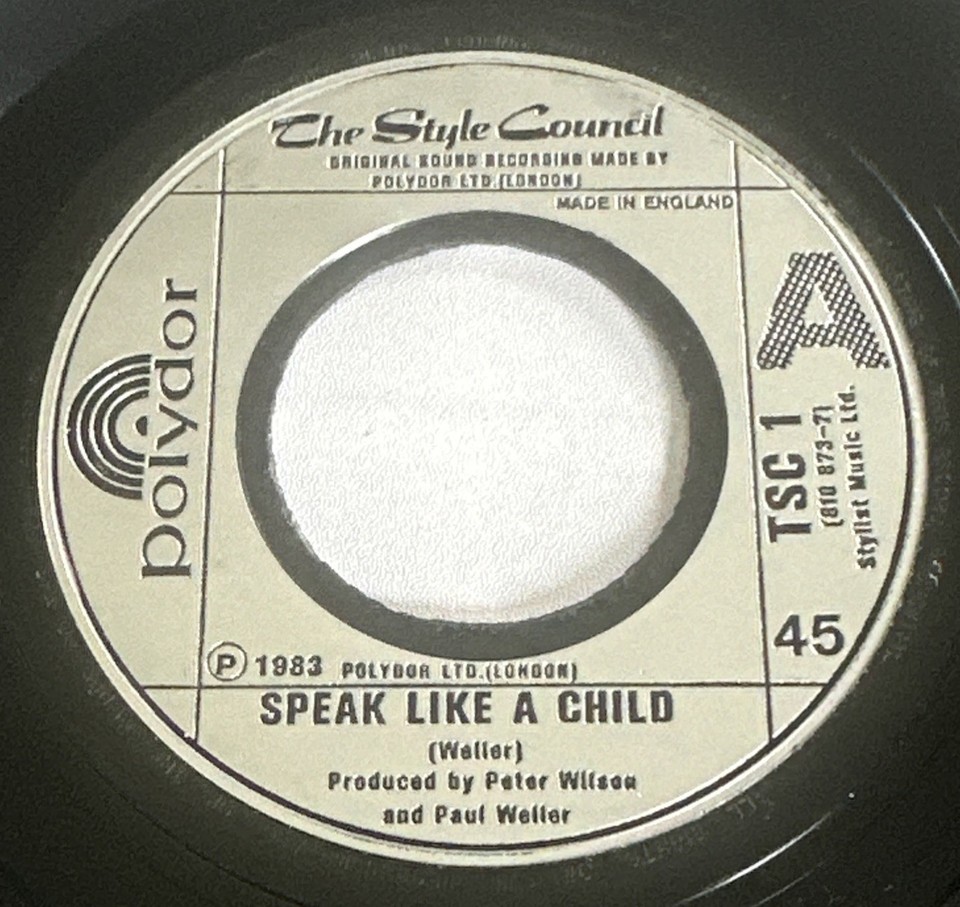 The Style Council - Speak Like A Child 7" Vinyl Single Record Jukebox ...