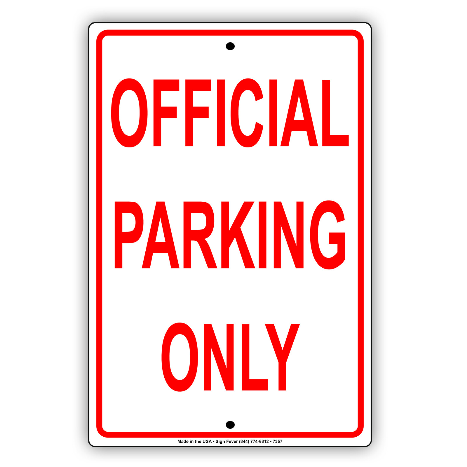 Official Parking Only Wall Art Decor Novelty Notice Aluminum Metal Sign ...
