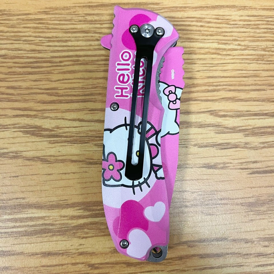 8.5" Hello Kitty Tactical Super Knife Spring Assisted Open Blade ...