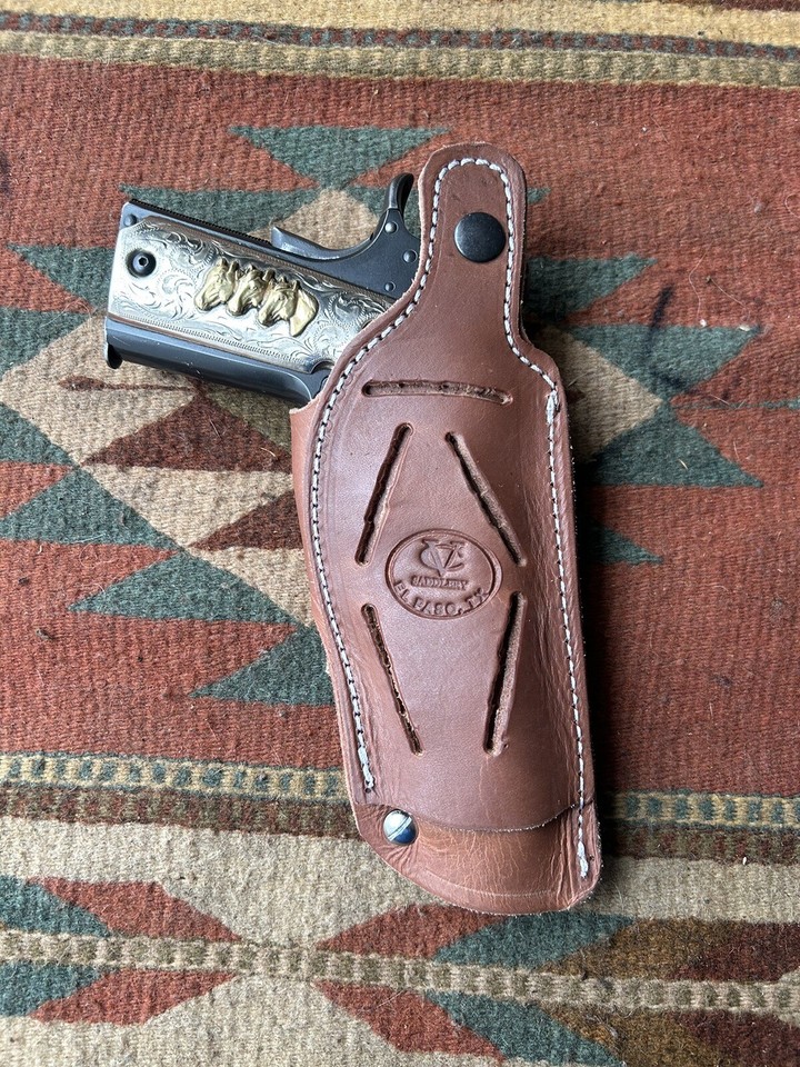 LEFT HAND FITS Colt Kimber Ruger SR M 1911 Holster Four Position Cross ...