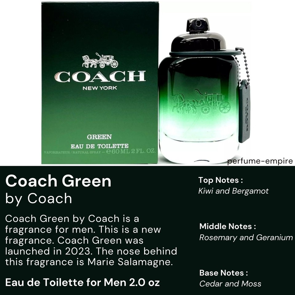 Coach Green by Coach cologne for men EDT 2 / 2.0 oz New in Box | eBay