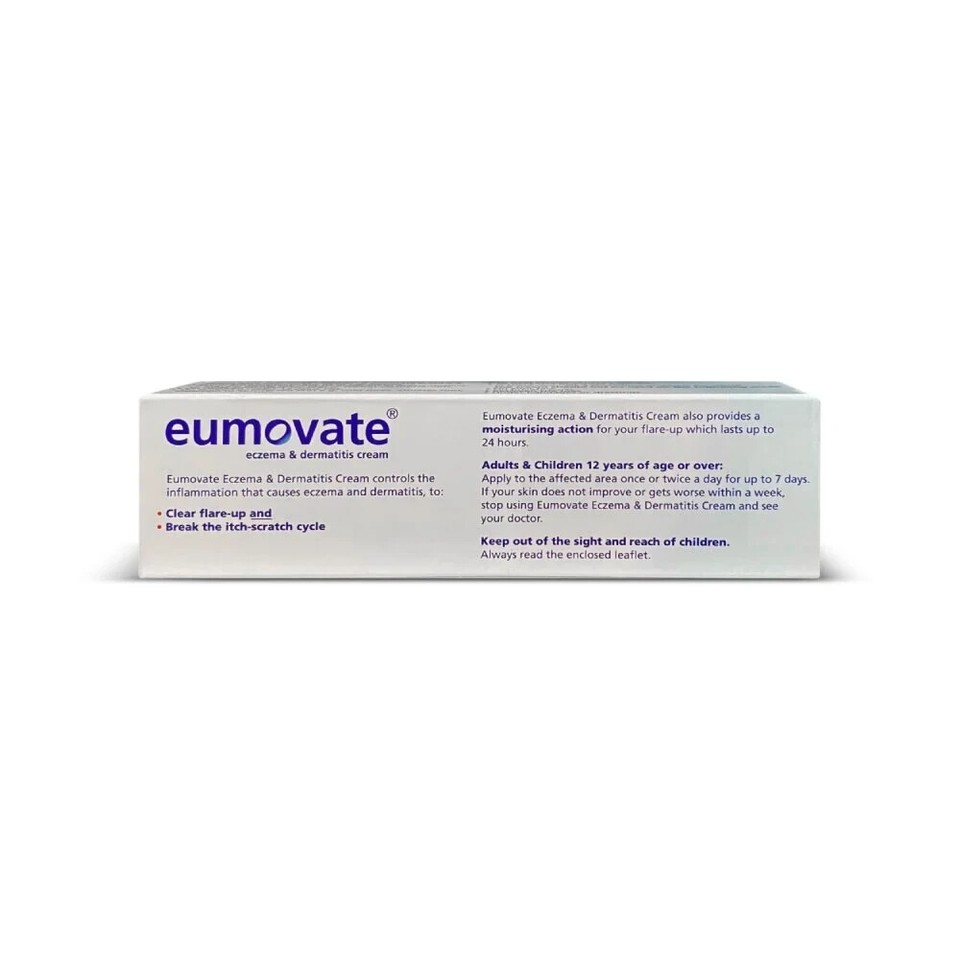 Eumovate Cream - For Itchy, Red, Dry Skin - Eczema & Dermatitis - 15g ...