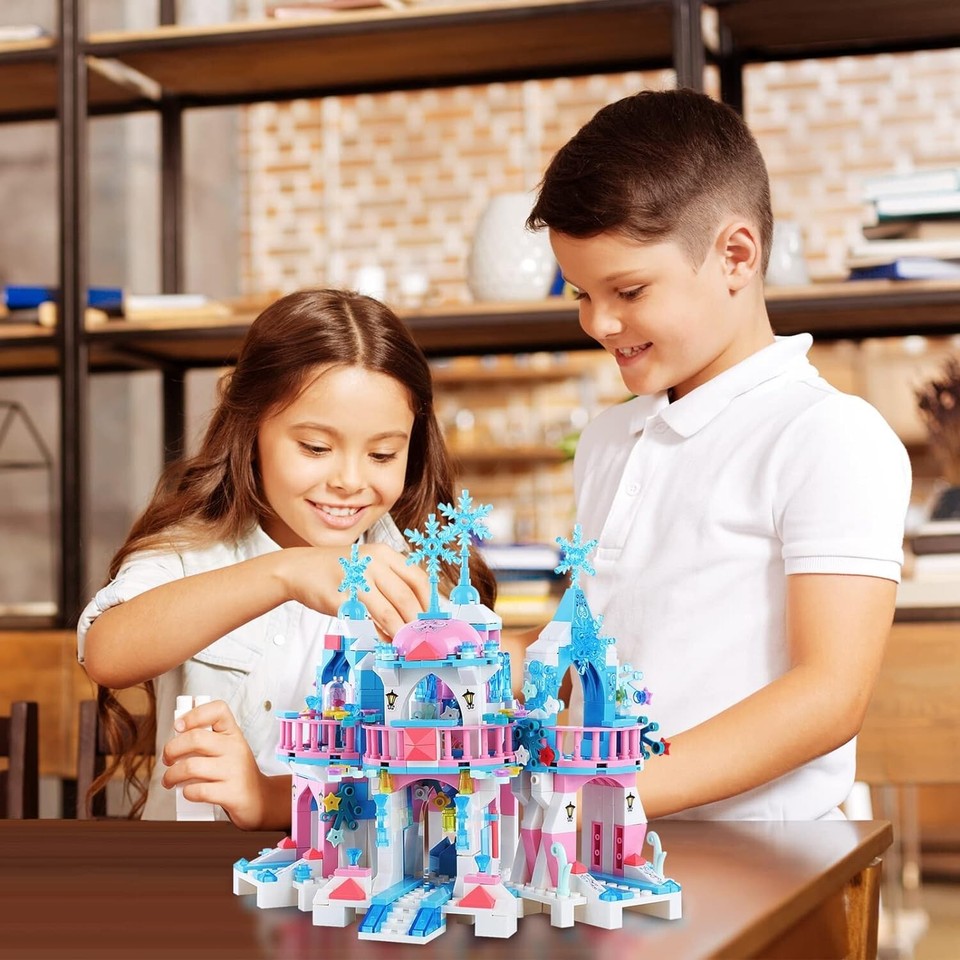 Castle Building Kit, Girls Princess Castle Magical Ice Palace Toy ...