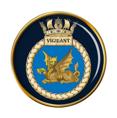 HMS Vigilant, Royal Navy Pin Badge | eBay UK
