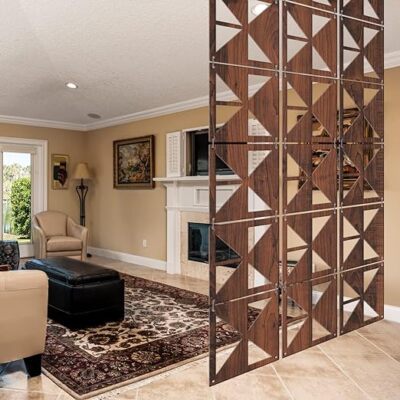 Triangle shape Room Divider Panel | Modern Hanging Screen wooden ...