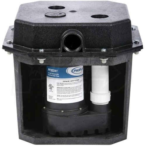 Sink/Drain Pump System (1-1/2") 3/10 HP Compact Remote Sump Pump ProFlo ...