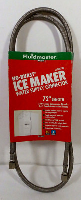 Fluidmaster Stainless Steel No-Burst 72" Ice Maker Water Supply Line 1/ ...