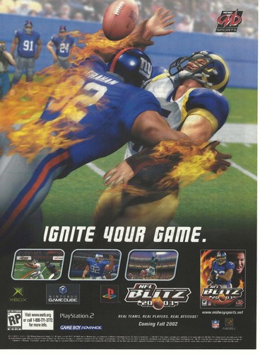 NFL Blitz 2003 Print Ad/Poster Art Playstation 2 PS2 XBOX Gamecube | eBay