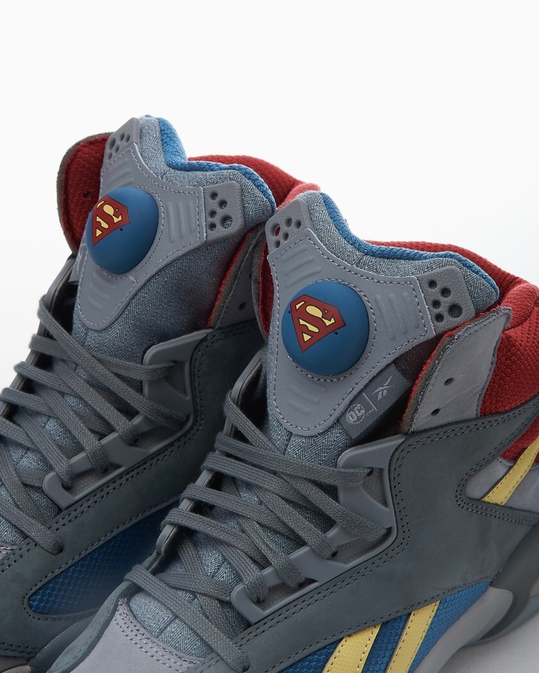 Reebok Shaq Attaq DC Comics Grey Red Superman Man of Steel HQ4587 Men's ...