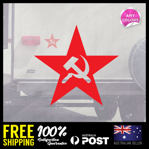 Soviet Star Decals 94x90mm Bumper Caravan Car Laptop Stickers Communist ...