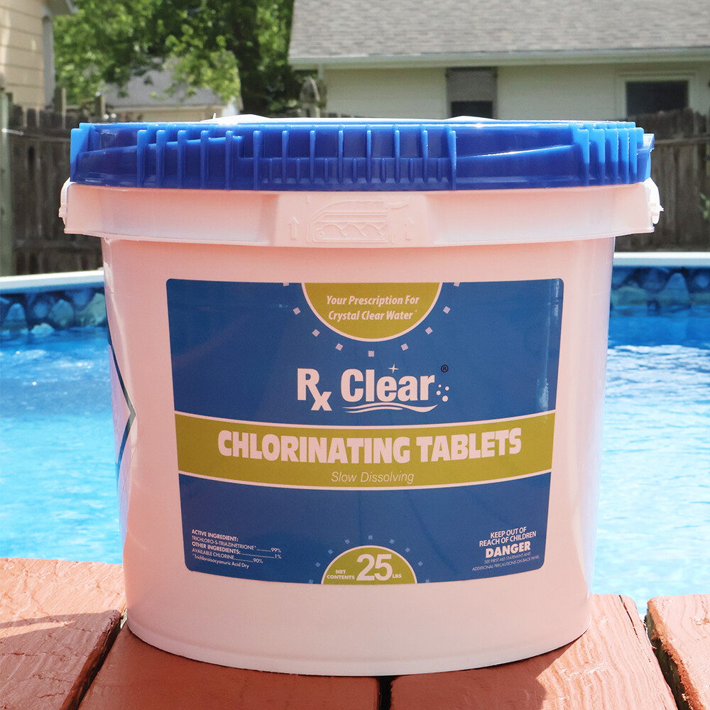 Rx Clear 3" Dissolving Stabilized Chlorine Swimming Pool Tablets ...