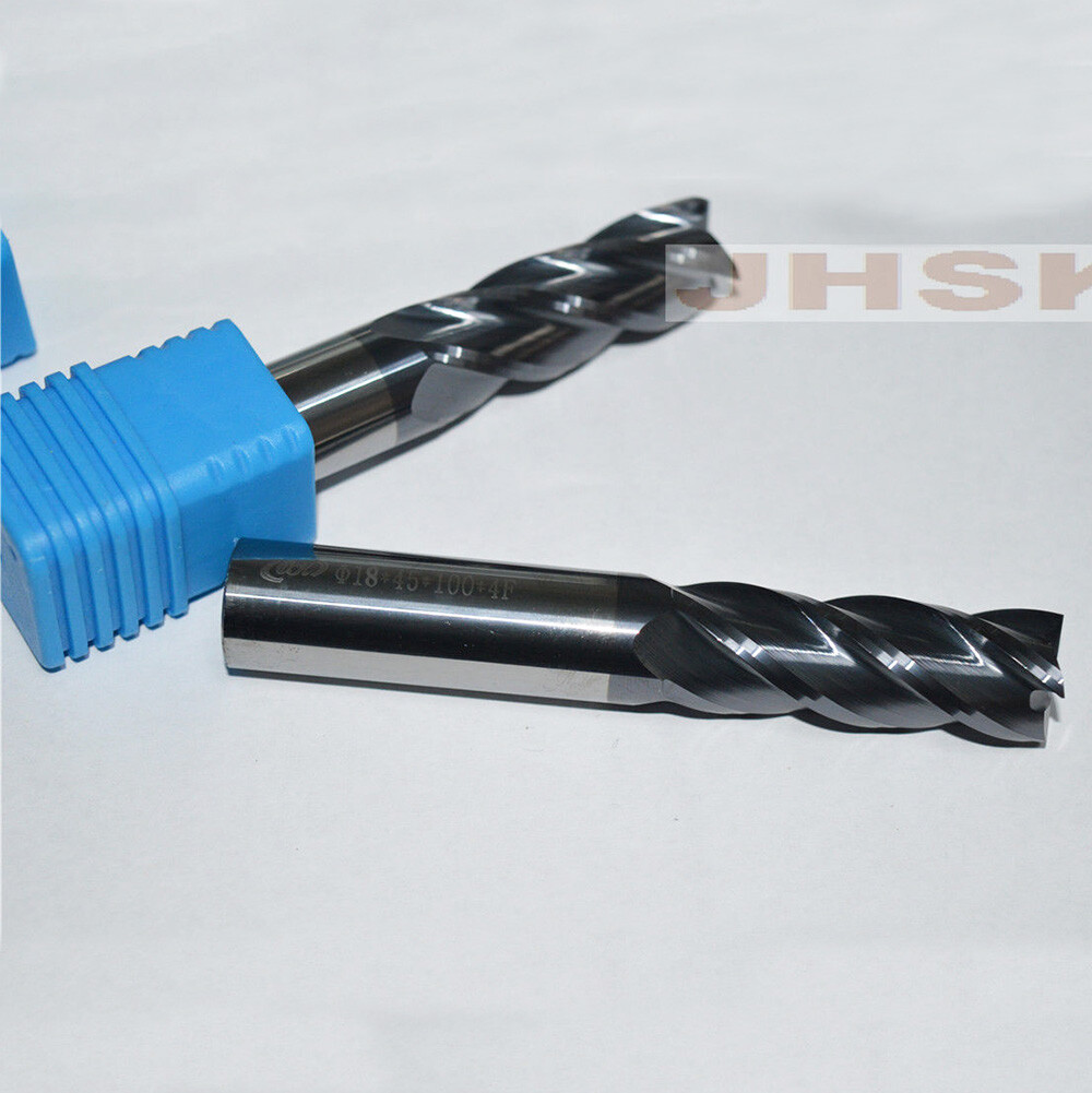 HRC45° φ18×45×100×4F Carbide End Mill Bits Milling Cutter φ18mm 4 ...