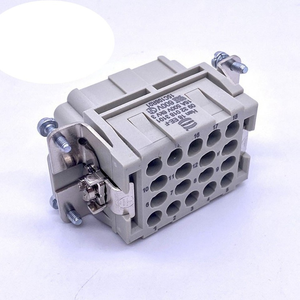 09320183101 Heavy-duty connector 18-pin cold-pressed plug 16A HAN-18EE ...