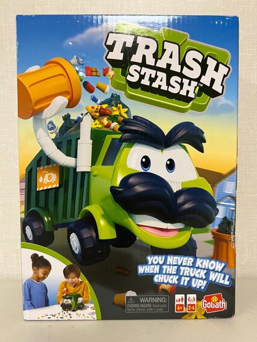 Goliath Trash Stash Game: Dump into Garbage Truck or Toss It Up! Ages 4 ...