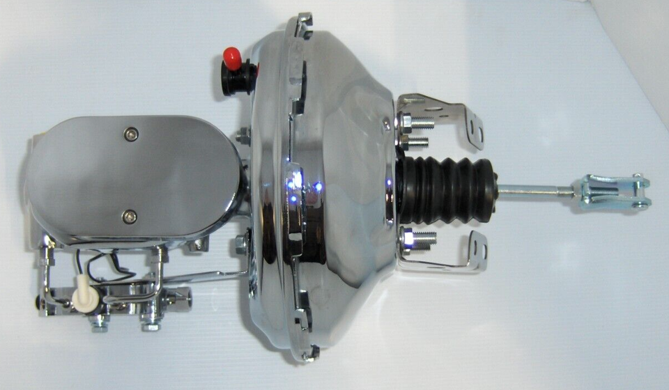 Chevy Chevelle Nova Monte 11" Chrome Power Brake Booster Master Disc ...