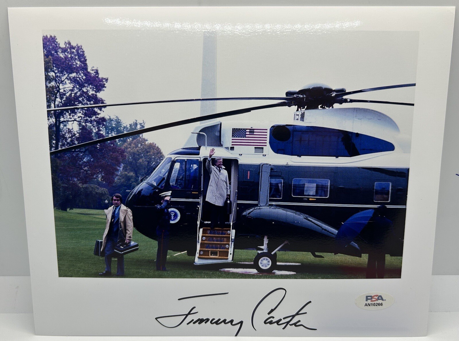 Jimmy Carter Signed 8x10 Photo Marine One Autographed POTUS PSA/DNA COA ...