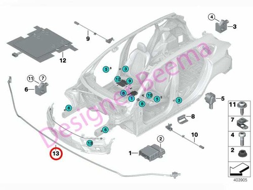 BMW 2' Series F45 F46 Active/Gran Tourer F60 Sensor Pedestrian ...