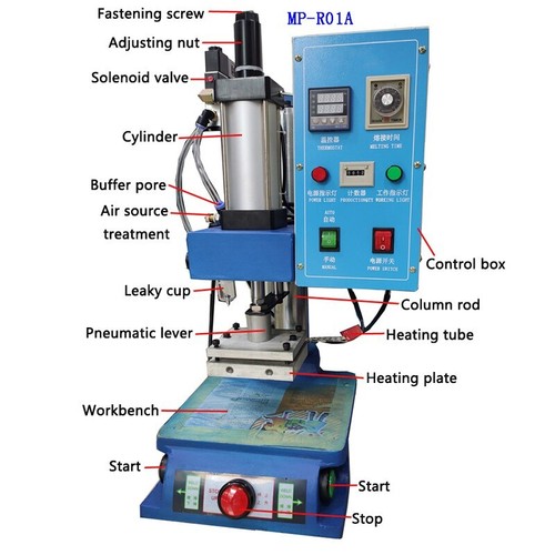 Desktop Plastic parts Hot melt riveting machine 1600W Small Plastic MP ...