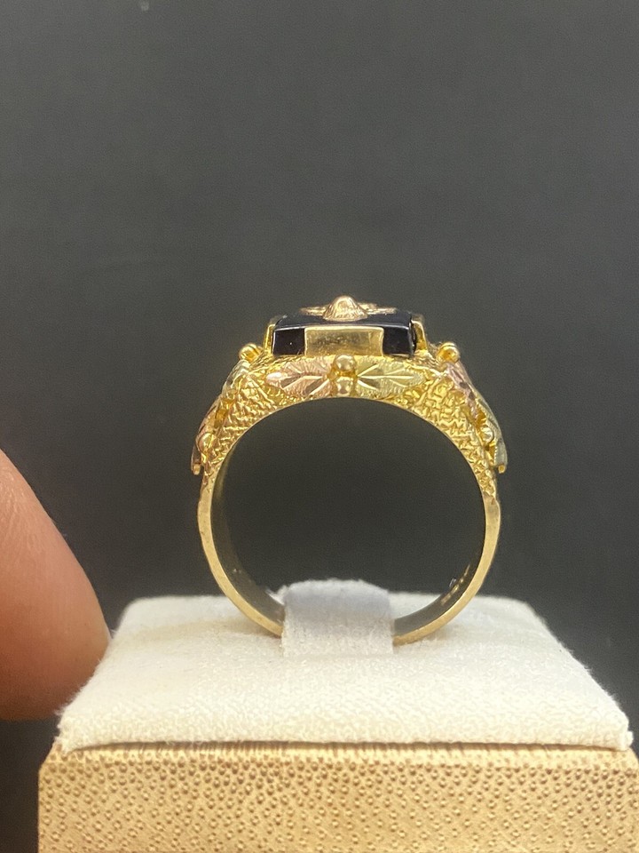 Vintage 10k Black Hills Gold BPOE Elks Lodge Ring ( Size 9.25 )( 10g ...