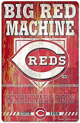 Metal Tin Sign Cincinnati Reds - Decor Bar Pub Home Man Cave Retro 8 x ...