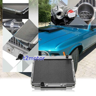 3 Row Radiator for 1967-1970 Ford Mustang w/390/ 428/ 429/302/ 351 V8 ...