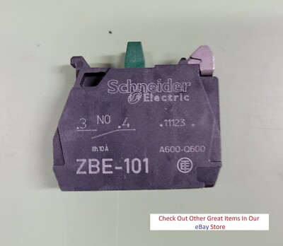 NEW SCHNEIDER TELEMECANIQUE ZBE-101 AUX CONTACT, NOR. OPEN, ZBE101 | eBay