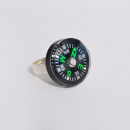 DISCOUNTED Real Compass on an Adjustable Ring - Dustin from Stranger ...