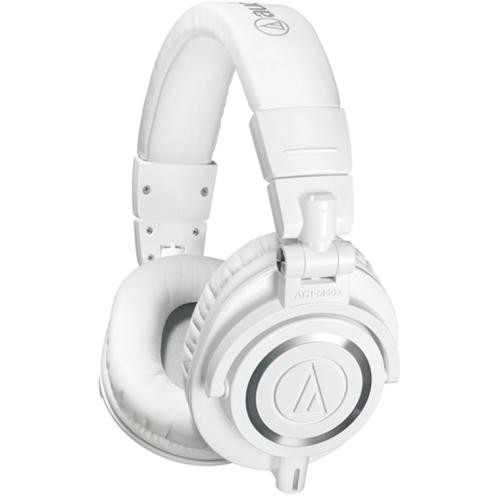 Audio-Technica M Series ATH-M50X Wired Studio Headphones - White Closed ...