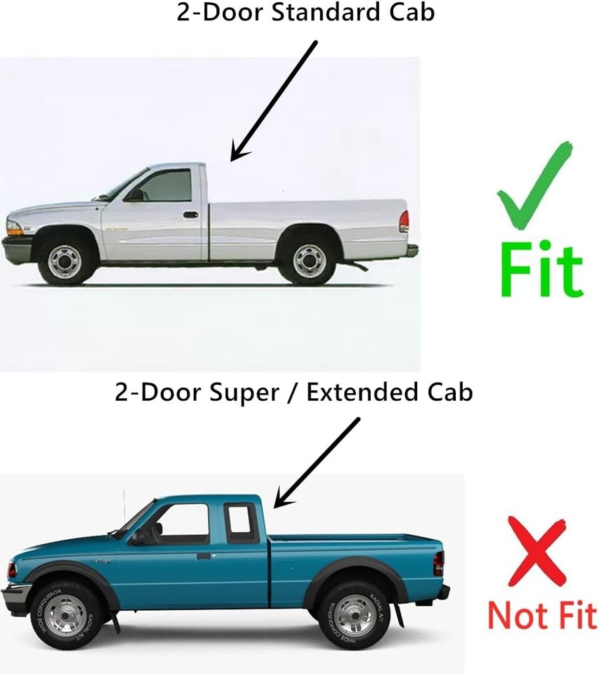 Fits 83-97 Ford Ranger Mazda B-Series 2 Dr Standard Cab Back Slider ...