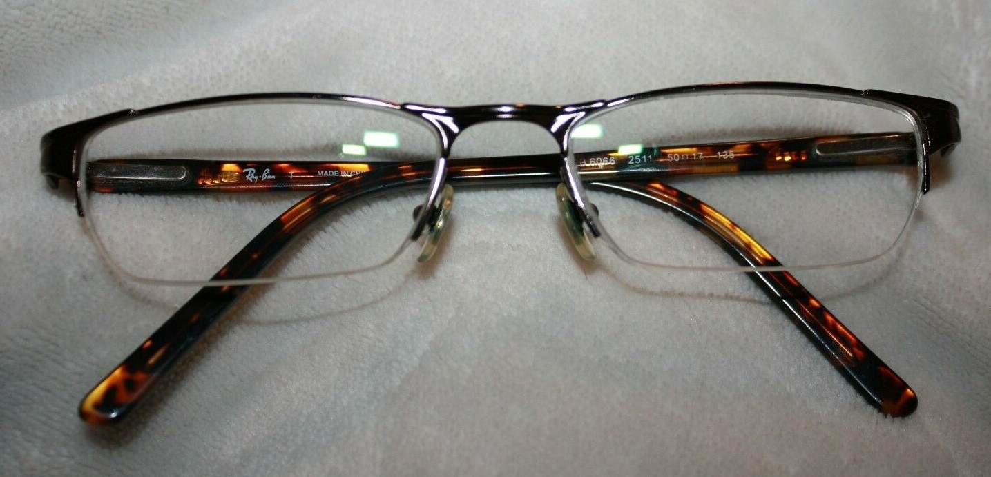 Ray-Ban Ladies Copper Brown Tort & Navy Blue Eye-Glass Frames RB 6066 ...