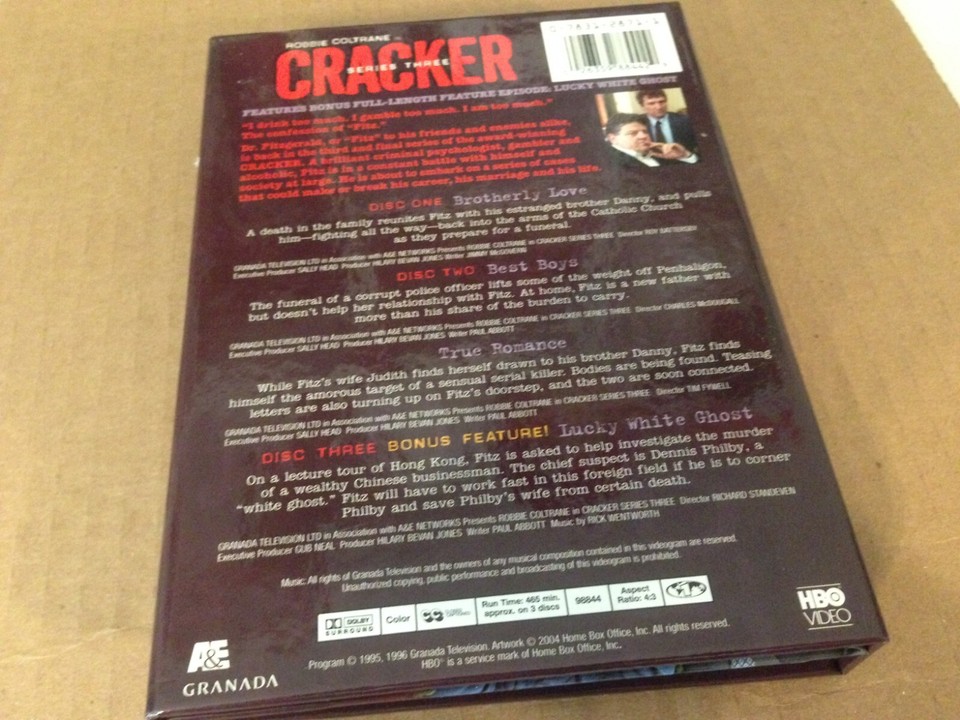 Cracker Series Three DVD The Complete Third Season 3-Disc Box Set! USA ...