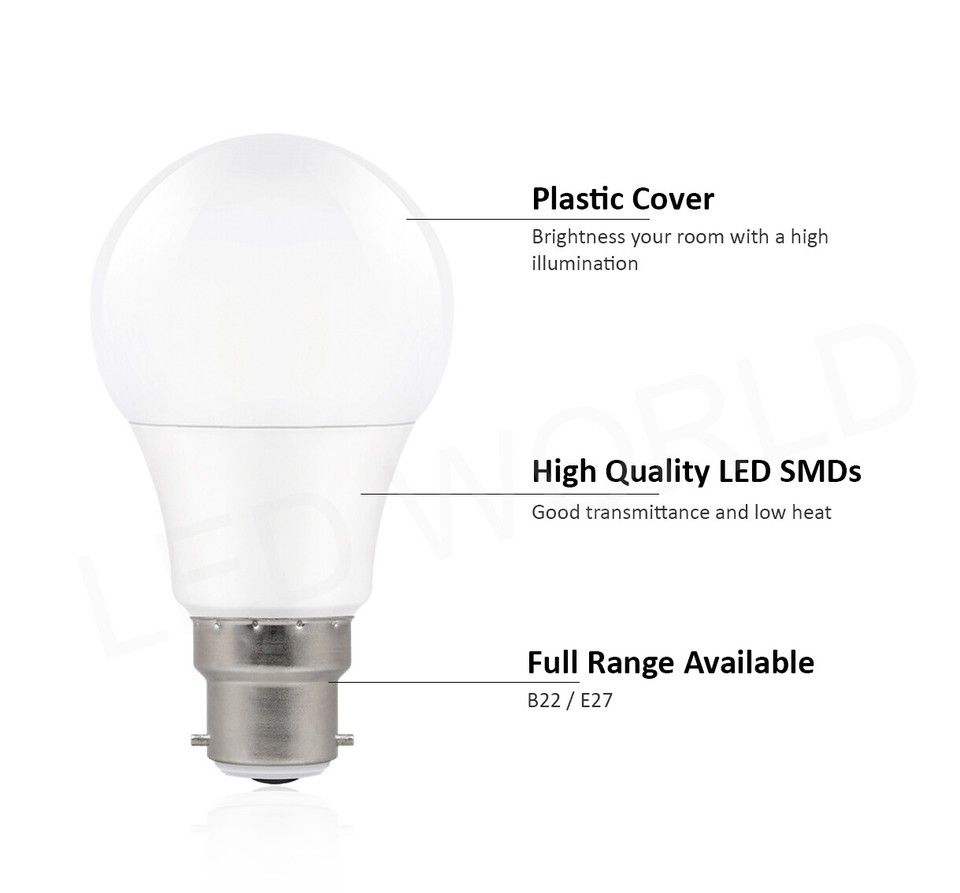 1-20 Pack LED 100W Bulb B22 Bayonet GLS Lamp Light Bulbs Cool White ...