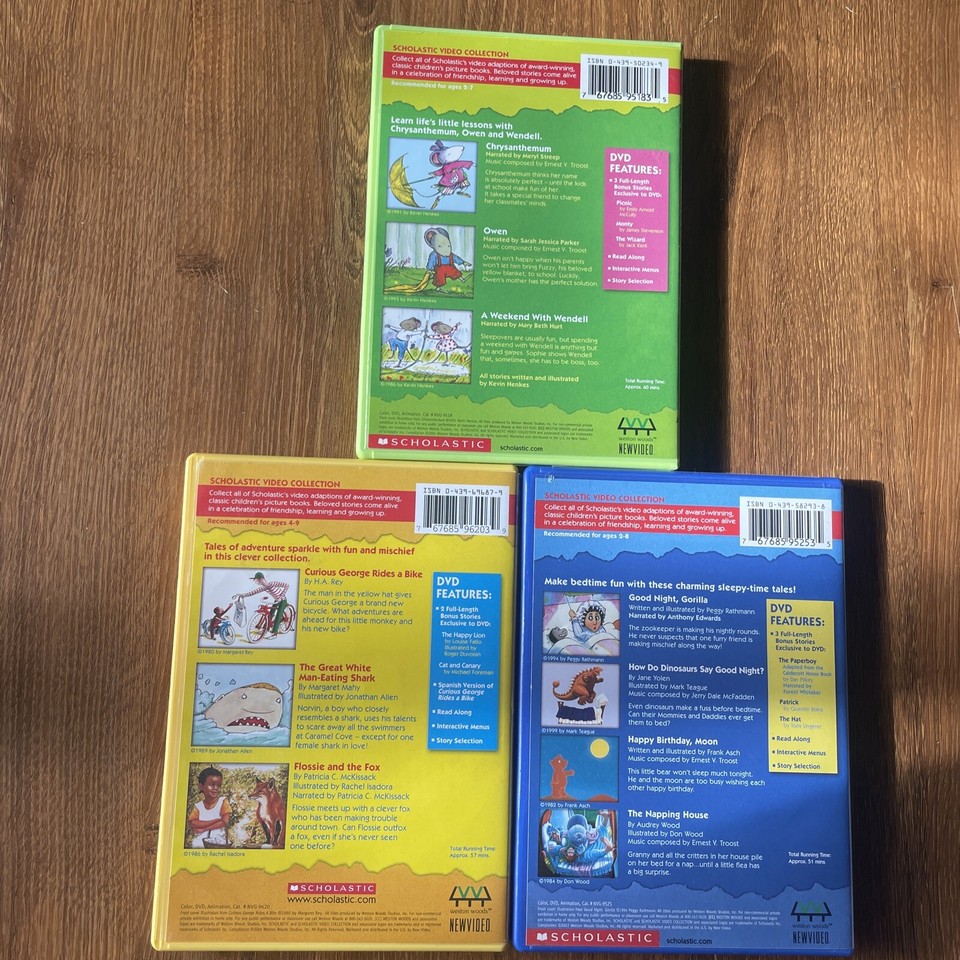 Lot of 3 Scholastic Video Collection DVD Educational Movies Curious ...