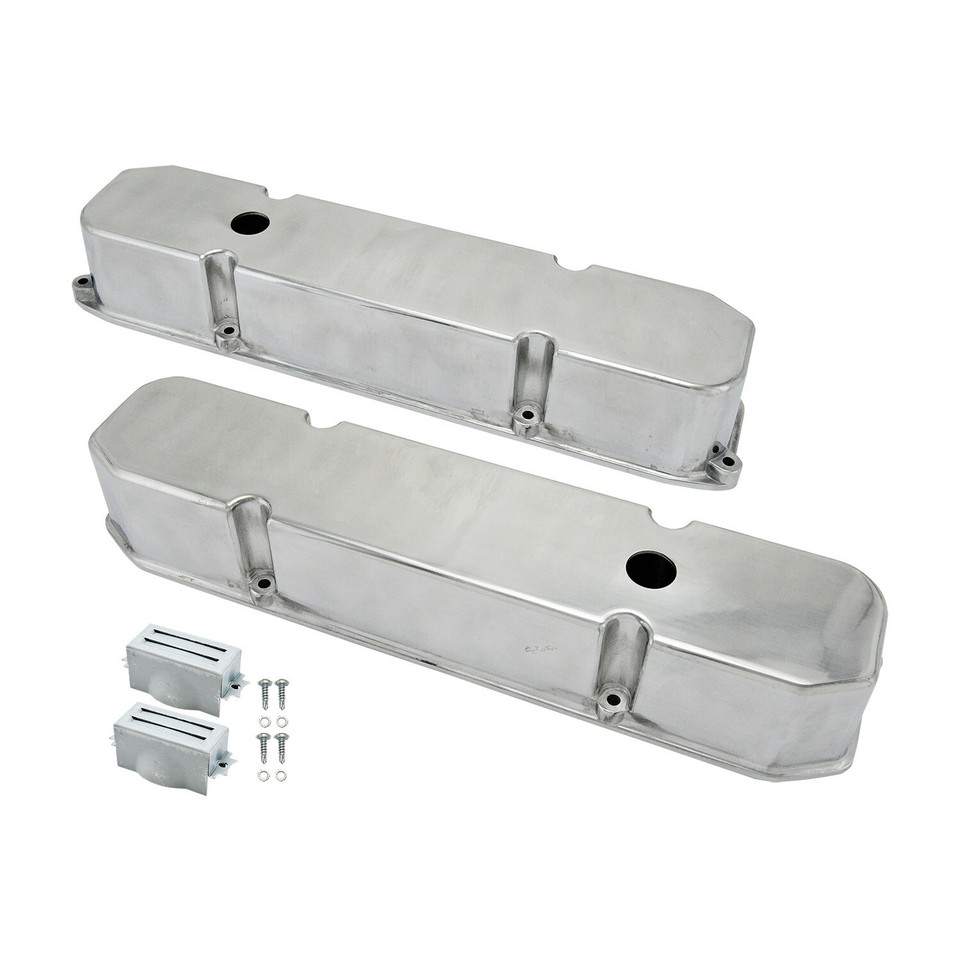 Big Block Chrysler 383 400 440 RB Polished Cast Aluminum Valve Covers ...
