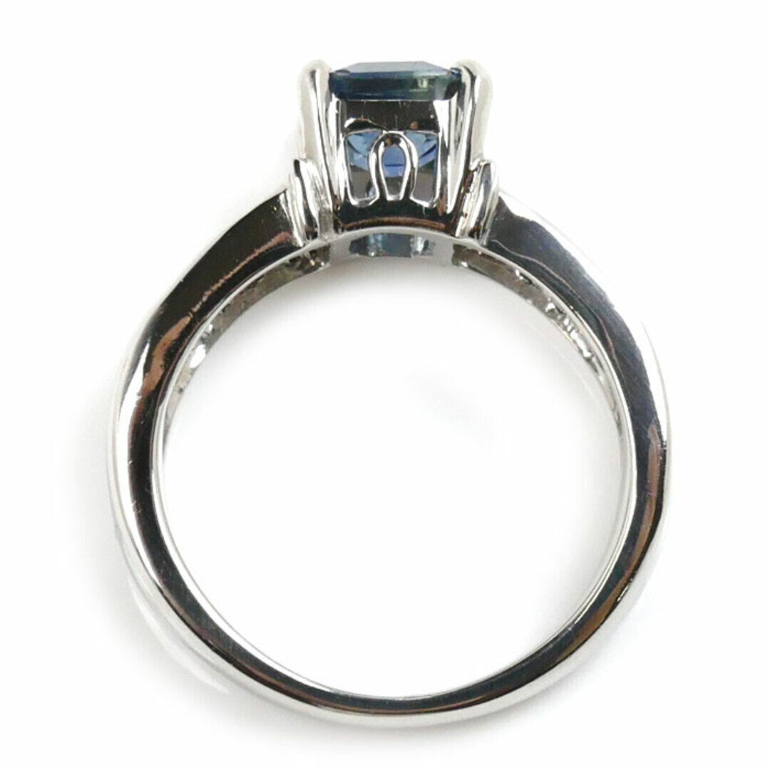 PT900 platinum ring diamond 0.27 ct sapphire 1.48 size 10 PT900 platinum ring diamond 0.27 ct sapphire 1.48 size 10