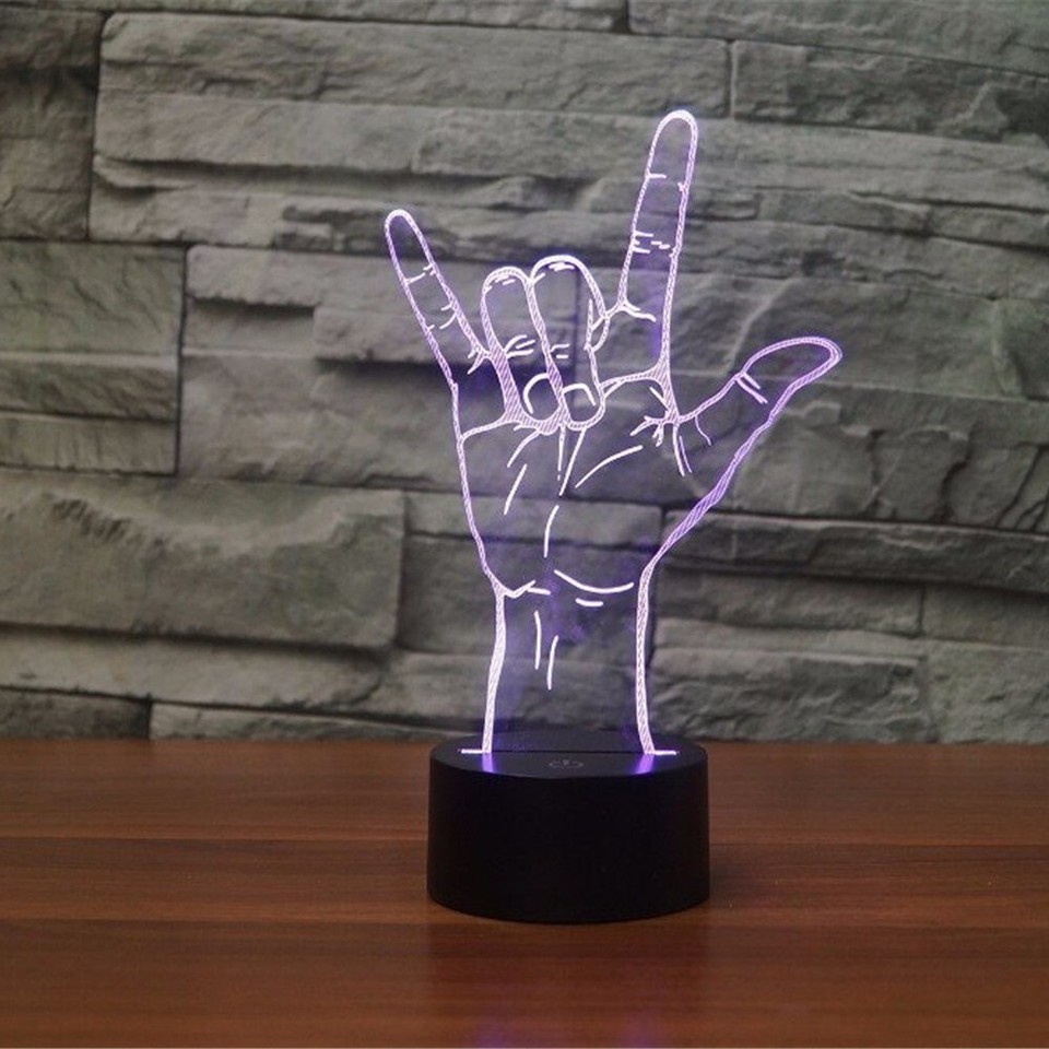 I Love You Sign Night light Shape Acrylic Desk Lamp Childrens lighting ...