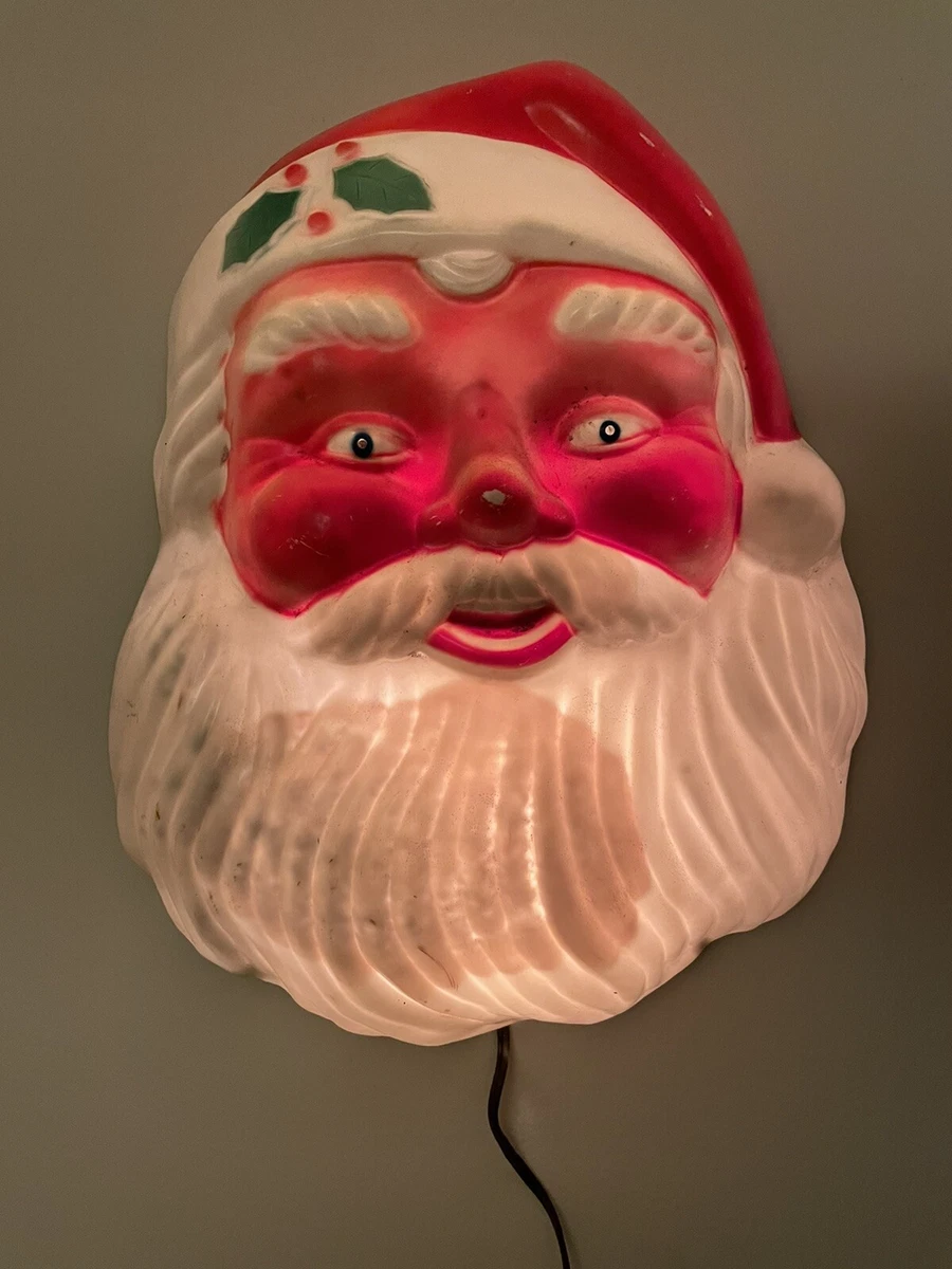 Vintage Light Up Santa Faces