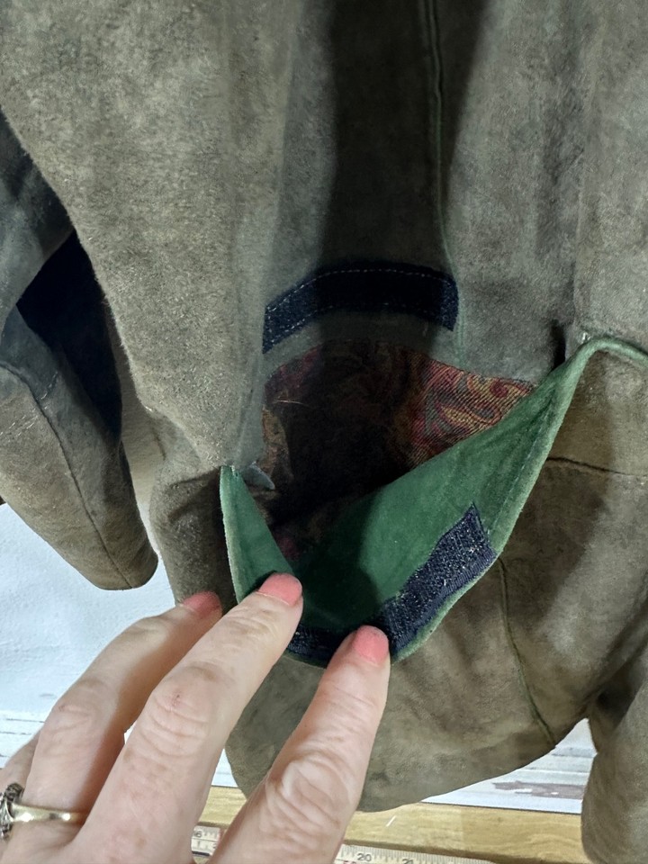 Traditional Bavarian Suede Hunting Jacket Mens Size 2XL Pit-Pit 68cm ...