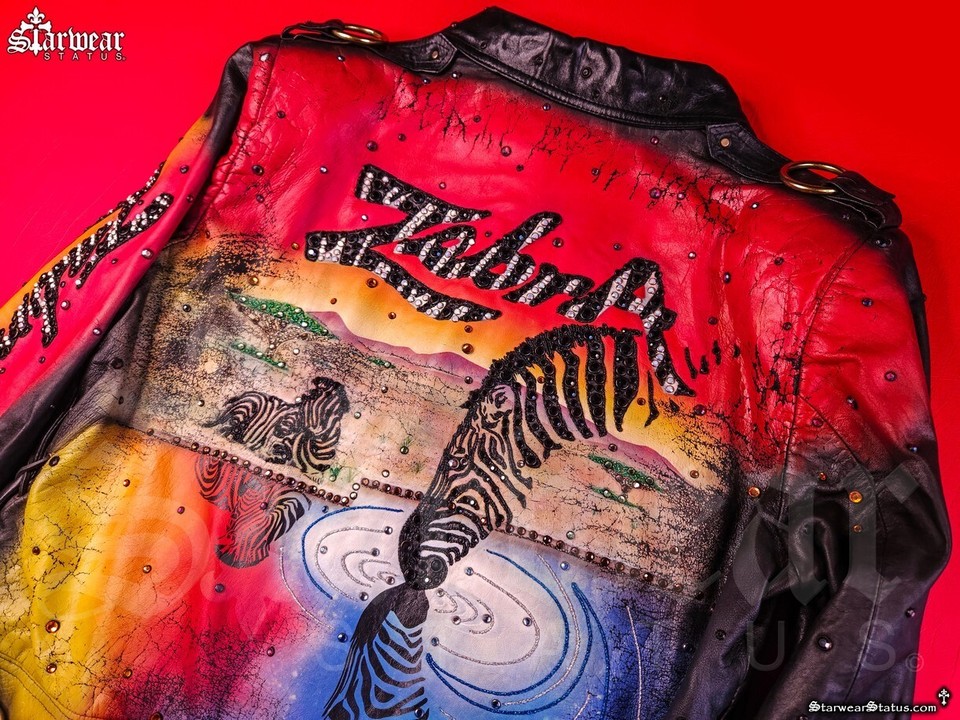 TONY ALAMO Swarovski Crystal Leather Motorcycle Jacket L MICHAEL ...